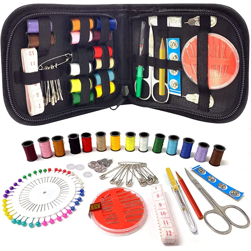 14-thread-70-piece-Rectangular-Sewing-Set-Fabric-Sewing-Kit-Travel ...
