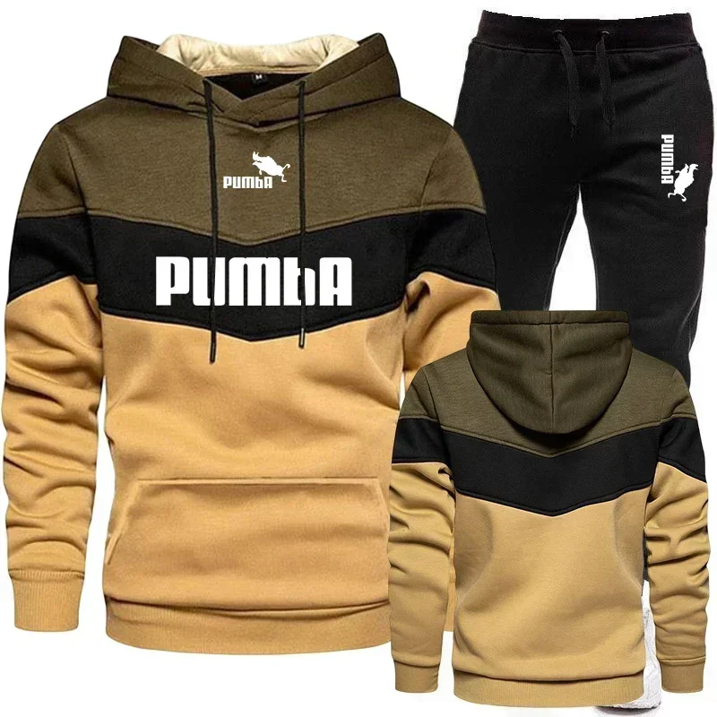 Terno-listrado-de-duas-pe-as-masculino-capuz-e-cal-as-alta-qualidade ...