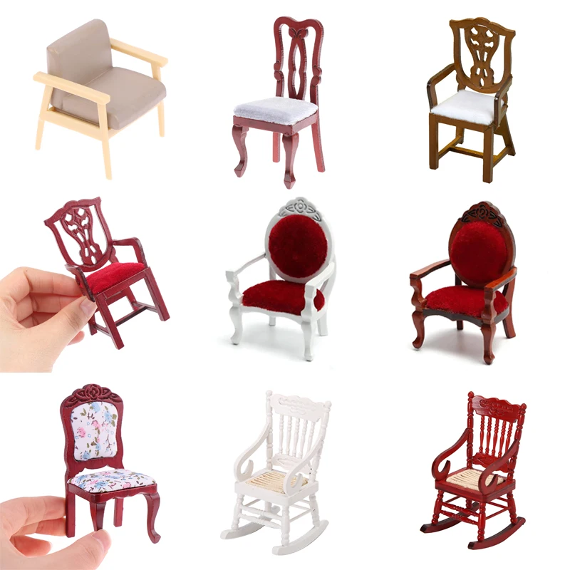 Wood Furniture Decor Accessories | Miniatures Chairs Armchairs ...