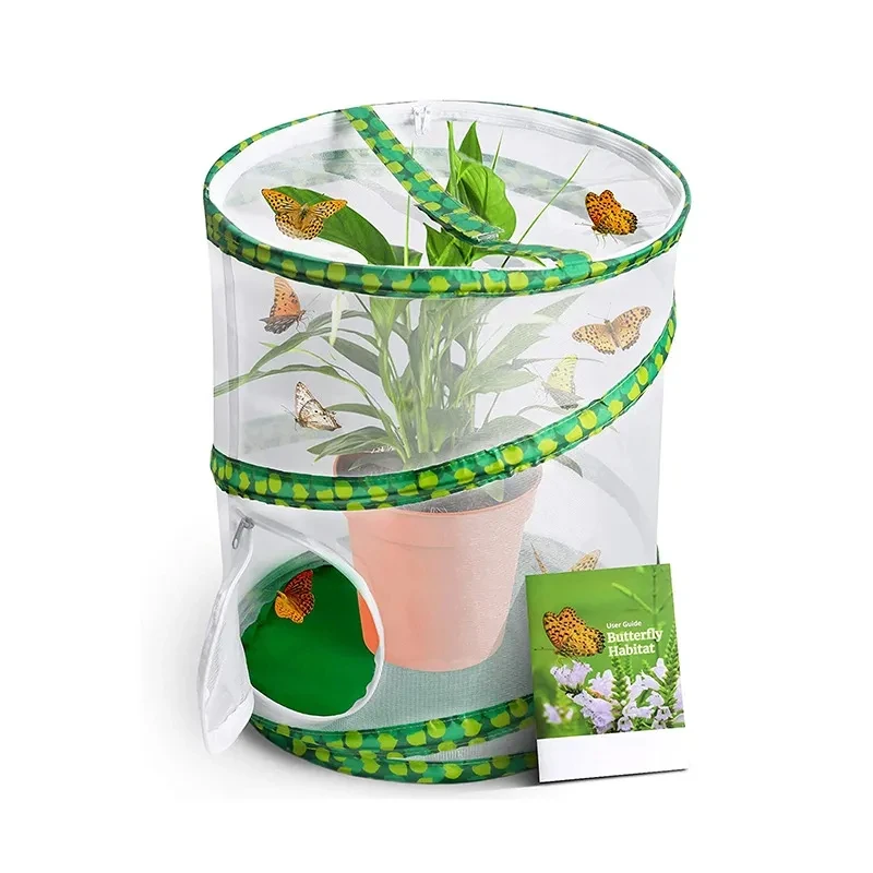 Green-collapsible-insect-cage-Mesh-Insect-Habitat-Cage-Butterfly-Mantis ...