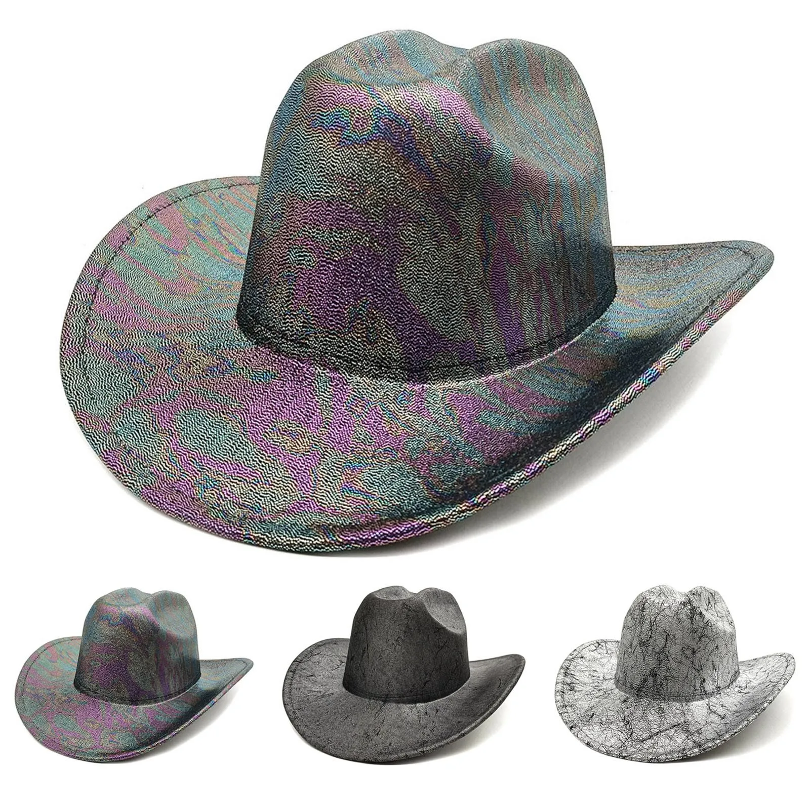 Unisex Western Cowboy Hat Dance Party Carnival Fancy Hat Women Men ...
