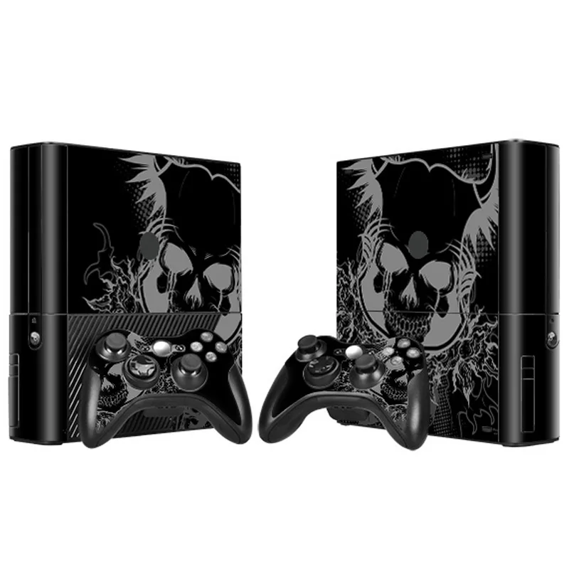 Skull-design-For-Xbox-360-E-Console-and-Controller-Skins-Stickers-for ...