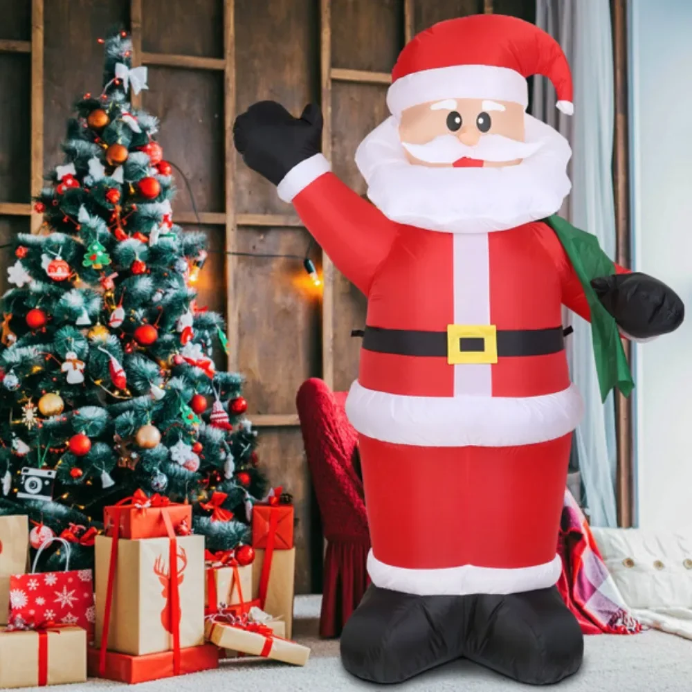 6-4ft-Inflatable-Christmas-Giant-Santa-Claus-Glowing-Santa-Claus-with ...