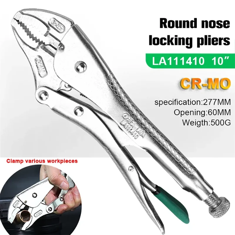 LAOA 5 /7 /10 inch Locking Pliers Round Nose Welding Tool Straight Jaw ...