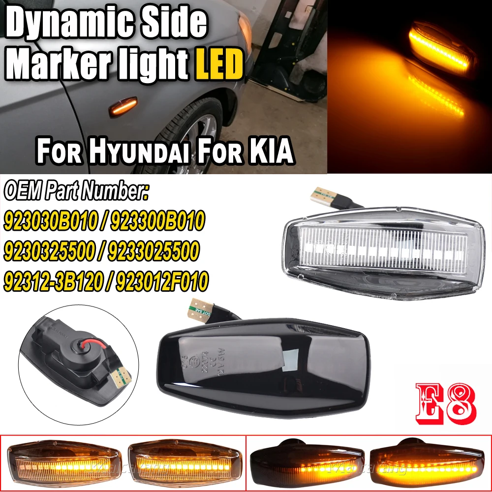 Dynamic-Flashing-Turn-Signal-LED-Side-Marker-Light-For-KIA-Rio-Sportage ...