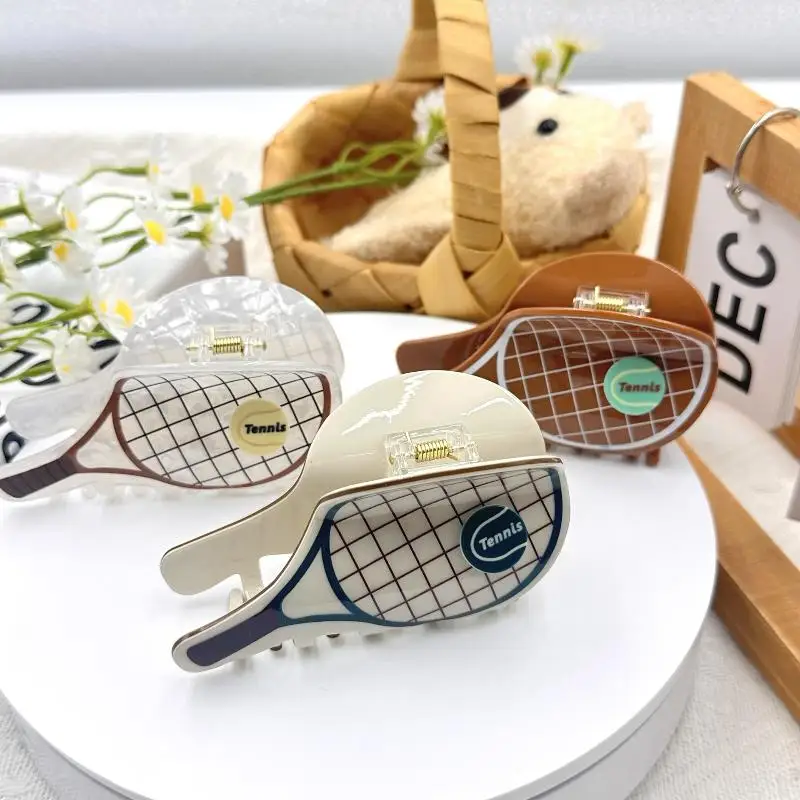 Creative Simulation Tennis Racket Hair Caw Acetic Acid Shark Clip ...