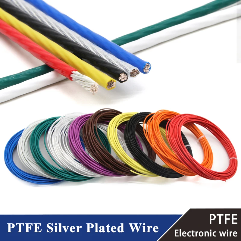 5-10m-PTFE-Silver-Plated-Wire-High-Purity-OFC-30-10-AWG-Electronic ...
