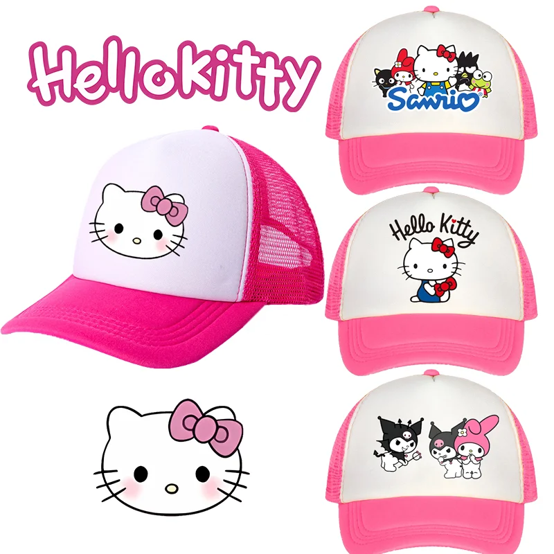 Hello-Kitty-Pink-Baseball-Cap-Kids-Kuromi-Hip-Hop-Mom-Hat-Sanrio-Lover ...