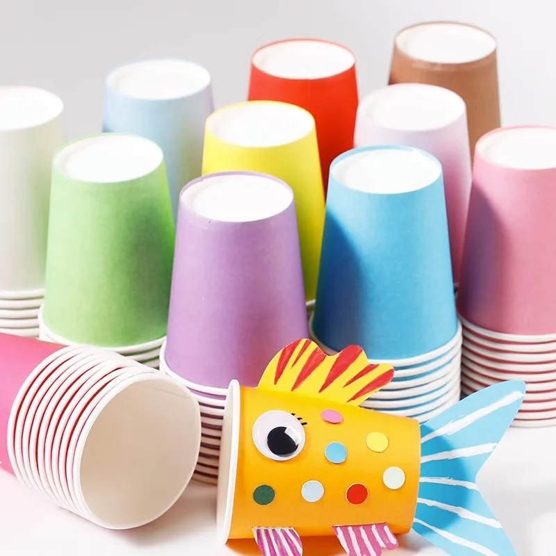 10pc-Colored-DIY-Paper-Cups-Disposable-Paper-Cups-Handmade-Cups-Solid ...