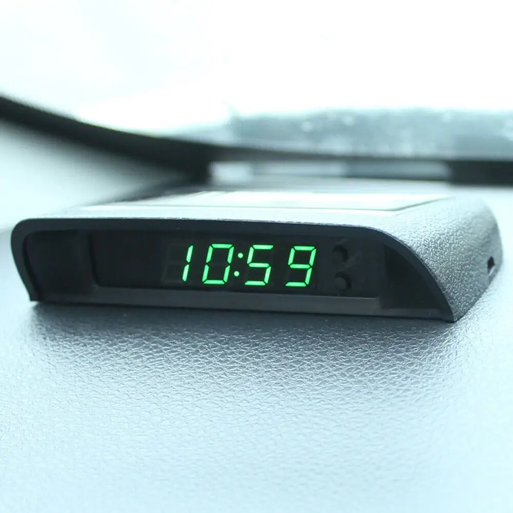Solar-Car-Clocks-Dashboard-LED-Digital-Car-Clock-Thermometer-Time-Date ...