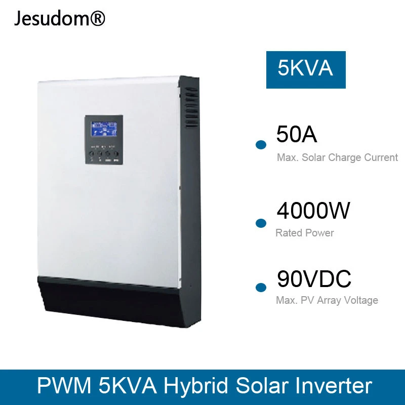5kva Solar Hybrid Inverter Pure Sine Wave 220vac Output Built-in Pwm ...