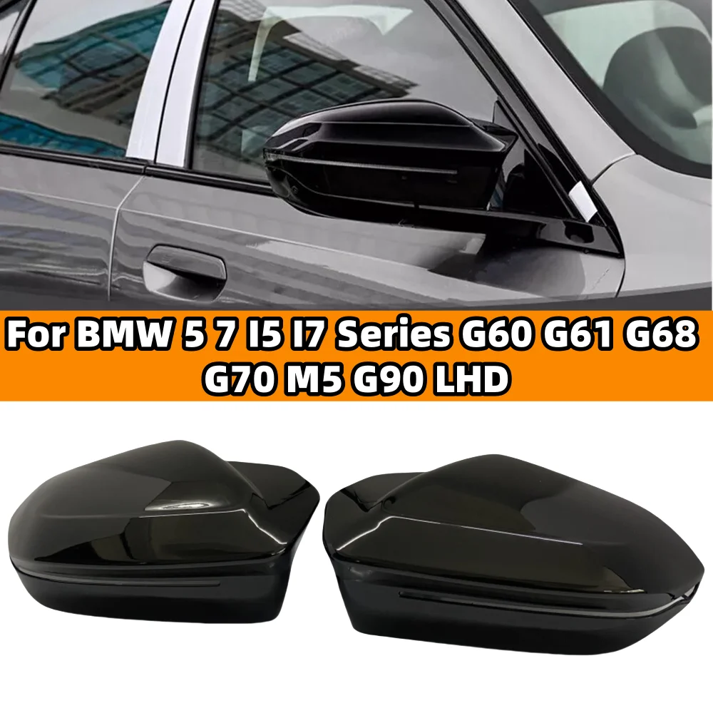 LHD Car Rearview Mirror Cover For BMW 5 7 I5 I7 Series G60 G61 G68 G70 ...