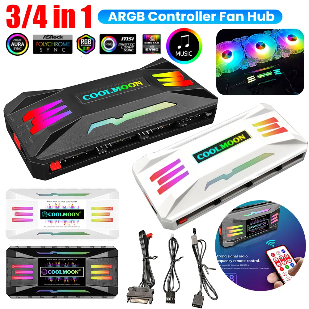 COOLMOON-Controle-Remoto-Inteligente-para-Computador-PC-Case-Chassis ...