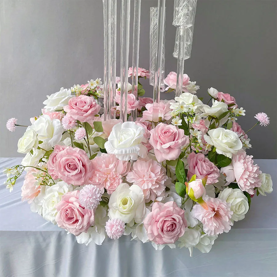 60cm-Artificial-flowers-Wreath-Wedding-Decoration-Table-Frame-decor ...