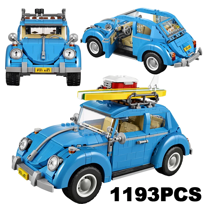 1193PCS-Technical-Bule-Beetle-Building-Blocks-10252-High-tech-Sportcars ...