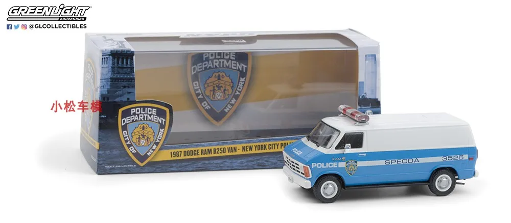 1-43-1987-Dodge-Ram-B250-Bread-Police-Car-Diecast-Metal-Alloy-Model-Car ...