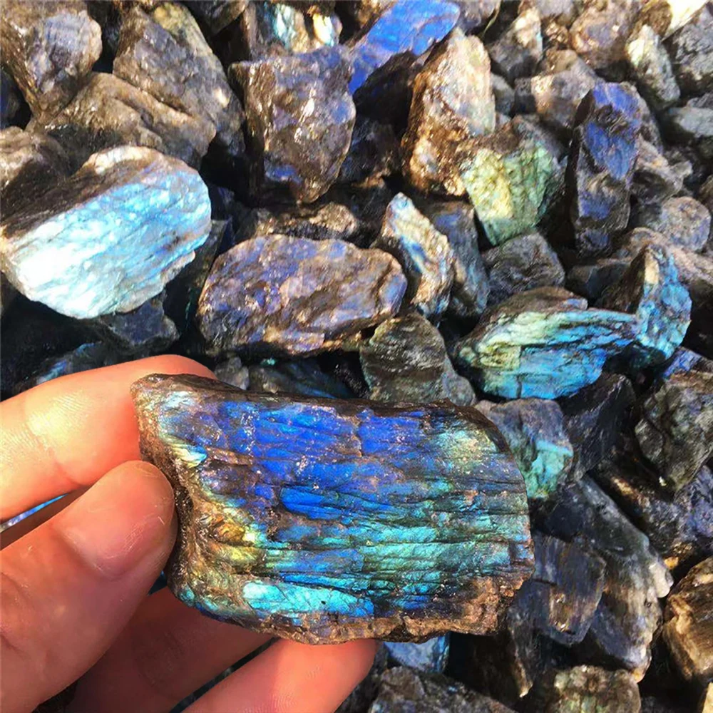 Natural-Labradorite-Minerals-Specimen-Discoloration-Quartz-Healing ...