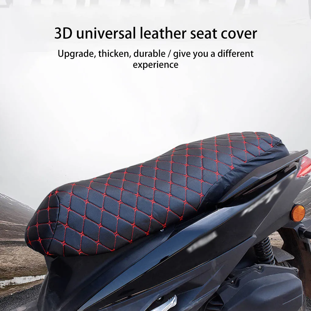 Motorcycle Seat Cushion Cover Breathable Protector Anti Skid Leather ...