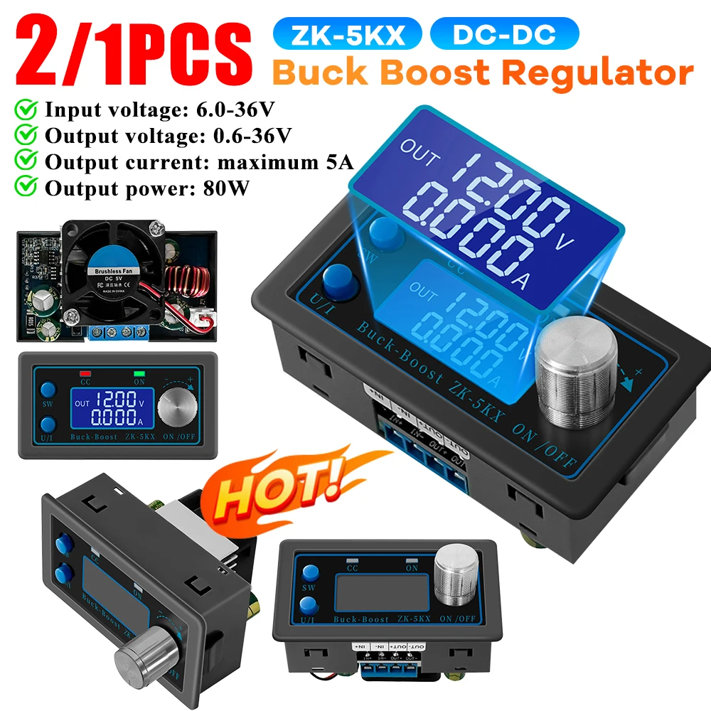 ZK-5KX-DC-Automatic-Buck-Boost-Converter-5A-Max-DC-DC-Buck-Boost ...