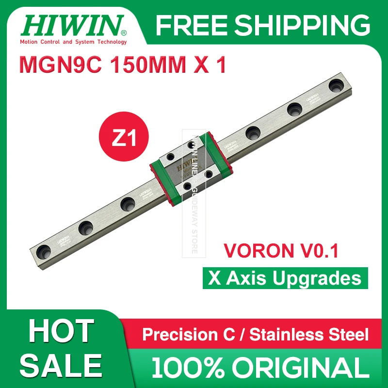 HIWIN MGN9C 150MM Stainless HIWIN Linear Rail+HIWIN MGN9C Z1 Preload ...