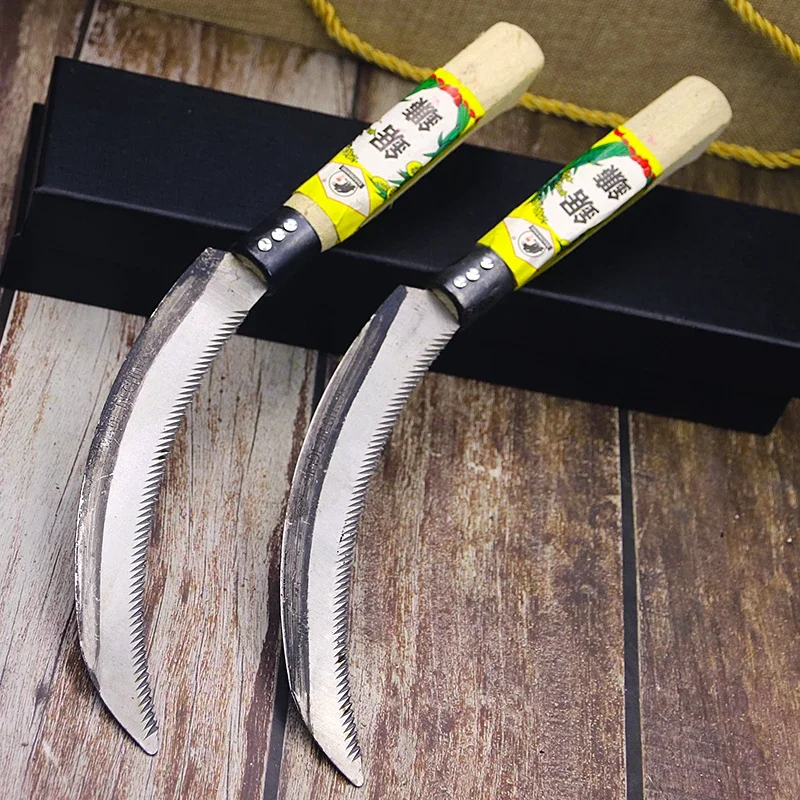 Outdoor-work-curved-handle-carbon-steel-small-sickle-farm-tool-belt ...