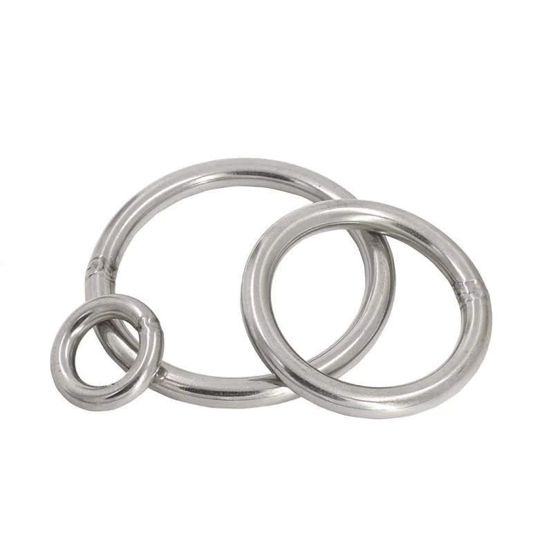 30-100mmHeavy-Duty-Welded-Round-Rings-Smooth-Solid-O-Ring-304-Stainless ...