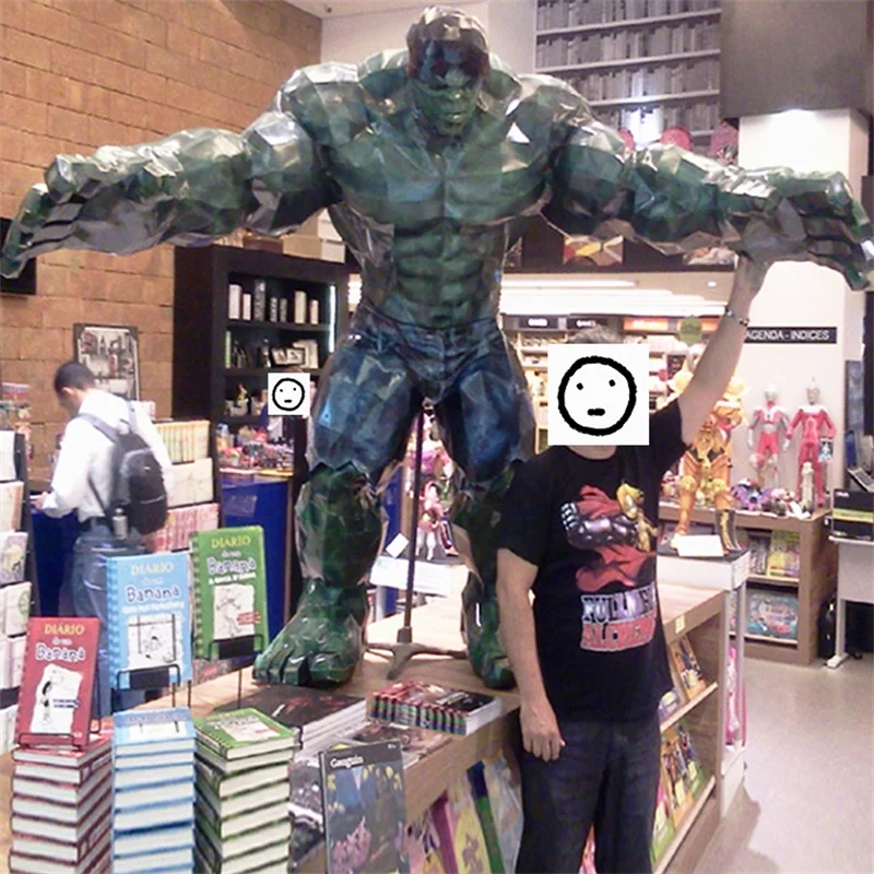 1-8m-Hulk-Super-Large-Paper-Model-Marvel-Superhero-3D-Papercraft-DIY ...