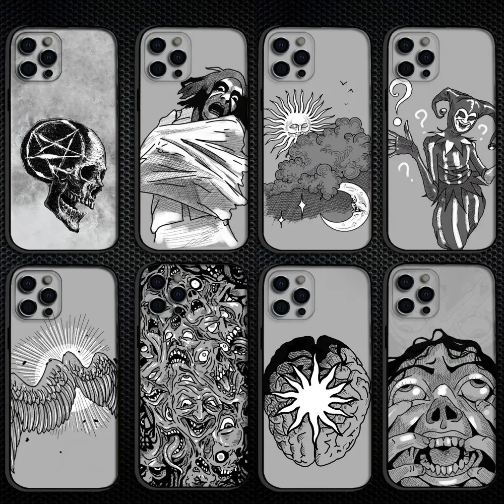 Phasmophobia Tarot Card Phone Case For iPhone 16,15,14,13,12,11 Plus ...