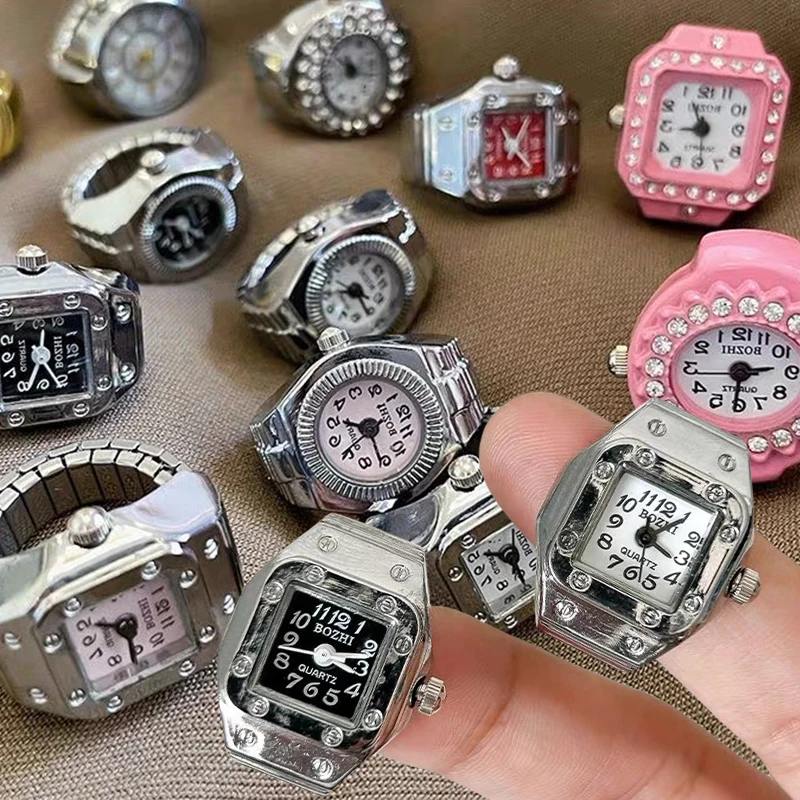 Mini-Elastic-Strap-Alloy-Watches-Couple-Rings-Vintage-Punk-Finger-Watch ...