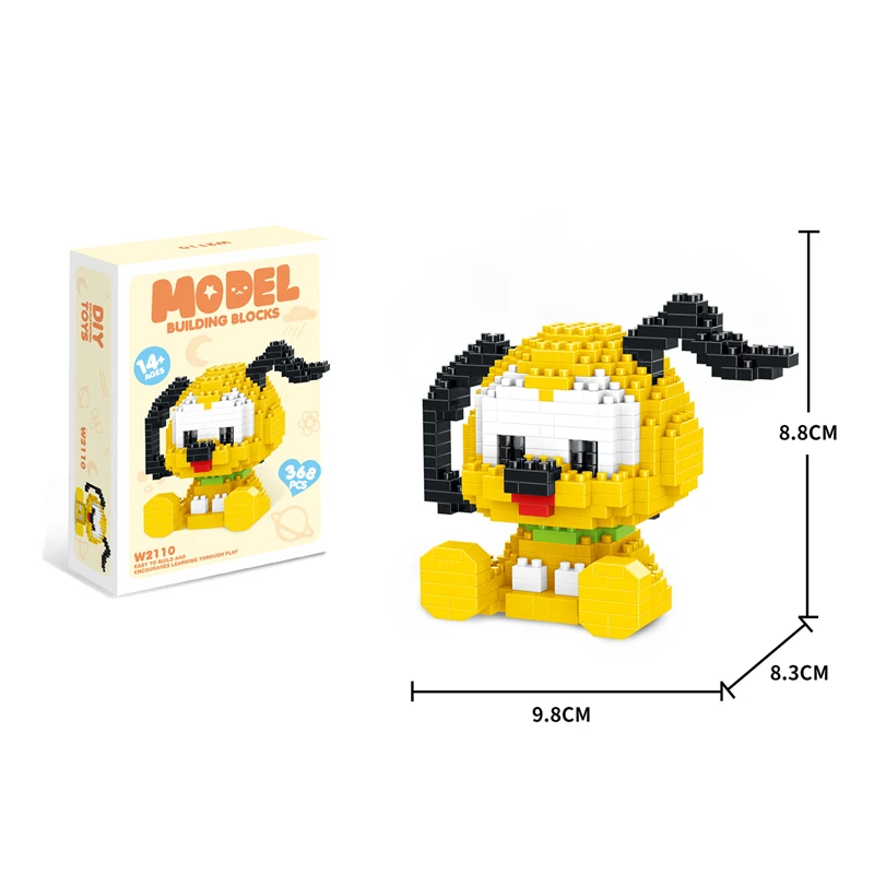 Bloques de construcción de animación de Disney Mickey Minnie Tang Puppy ...