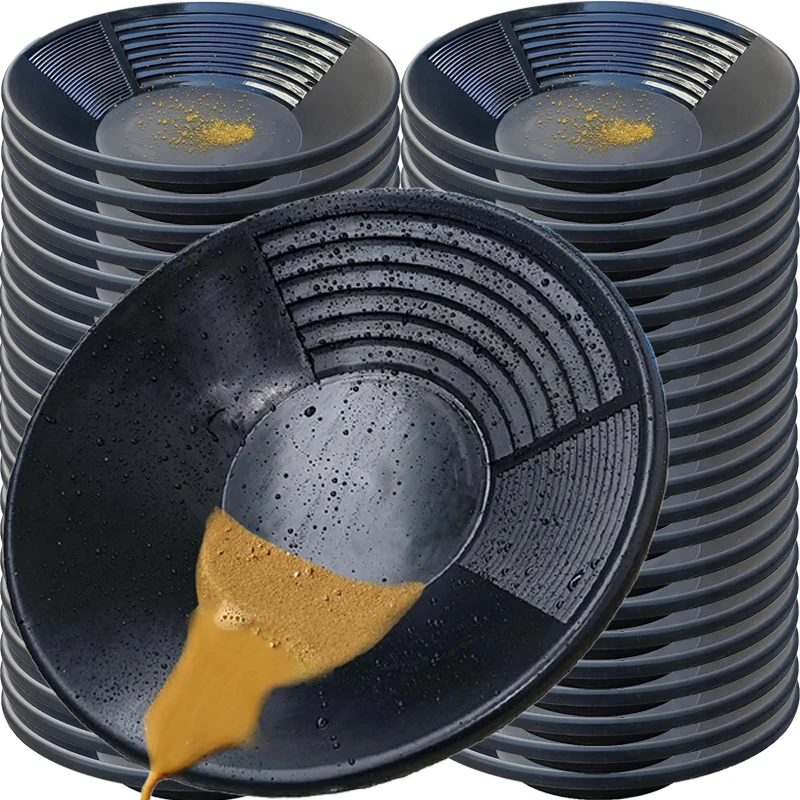 Gold Pan Black Sieve Bowl Golds Pan Mining Tool Plastic Bowl ...