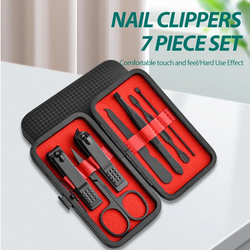 Home Nail Clipper 7piece Set Large Opening Manicure Tool Unisex Mini ...