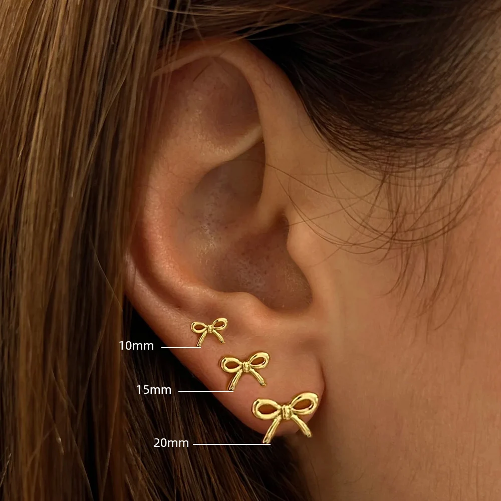 Small bow earrings store