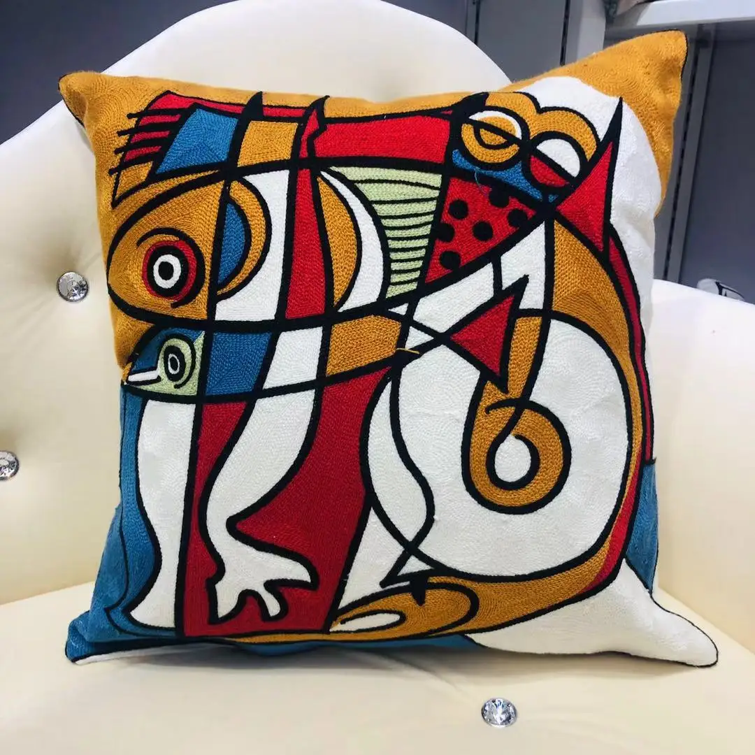 High-Quality-Funda-De-Cojin-Picasso-Abstract-Embroidered-Pillow-Cover ...