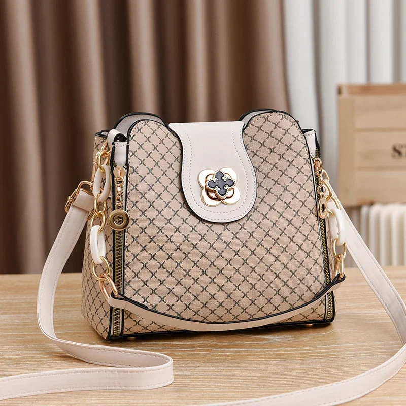 New-Flip-Check-Print-Large-Capacity-Shoulder-Straddle-Bag-Trendy-Women ...
