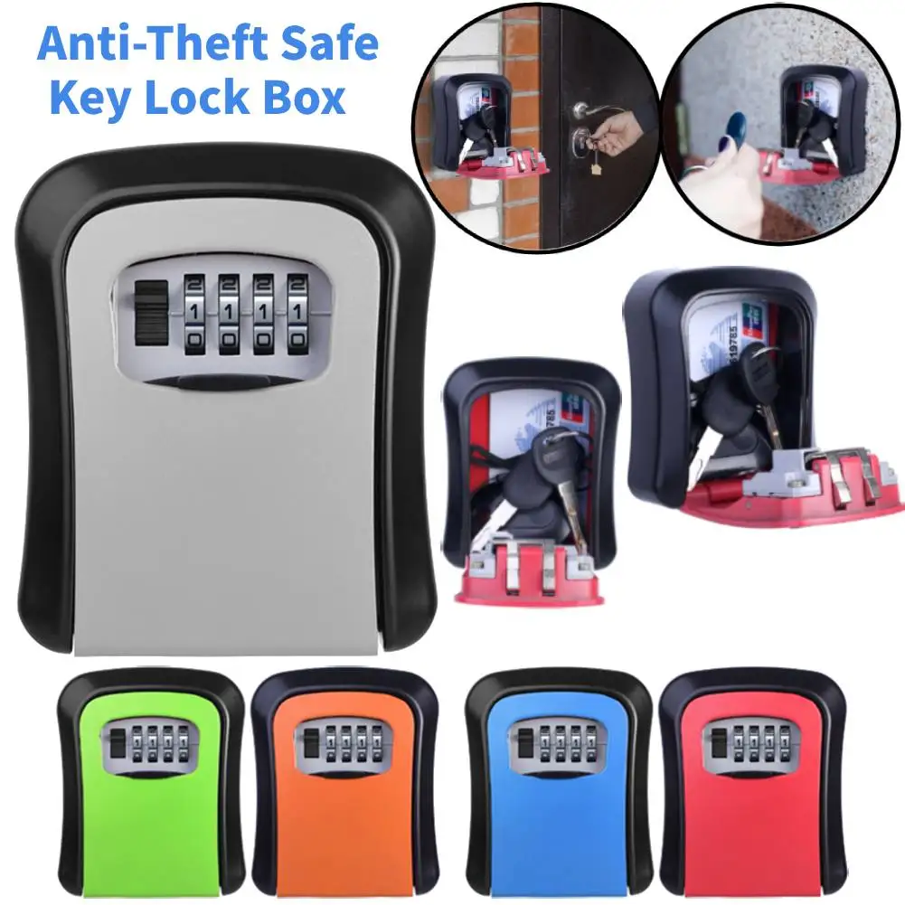 Wall-Mounted-Key-Storage-Secret-Box-Organizer-4-Digit-Combination ...
