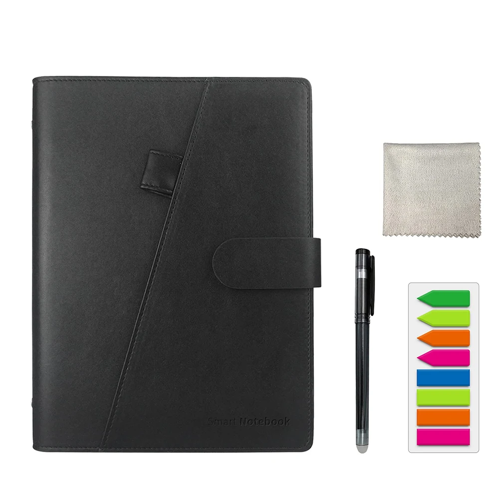 Cuaderno-inteligente-reutilizable-A5-de-cuero-PU-con-funci-n-de ...