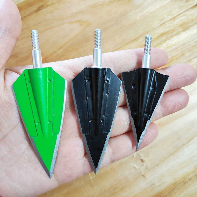 1pcs Archery Broadhead 2 Fix Blade Stainless Steel Arrowhead 120/150 ...