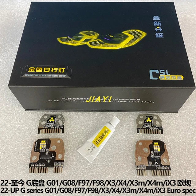 Car Headlight CSL-Yellow DRL Modules For BMX X3 X4 X3M X4M IX3 G01 G08 ...