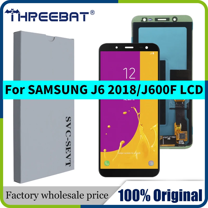 Pantalla LCD Original Super AMOLED de 5,6 pulgadas para Samsung Galaxy J6 2018, J600F, J600G ...