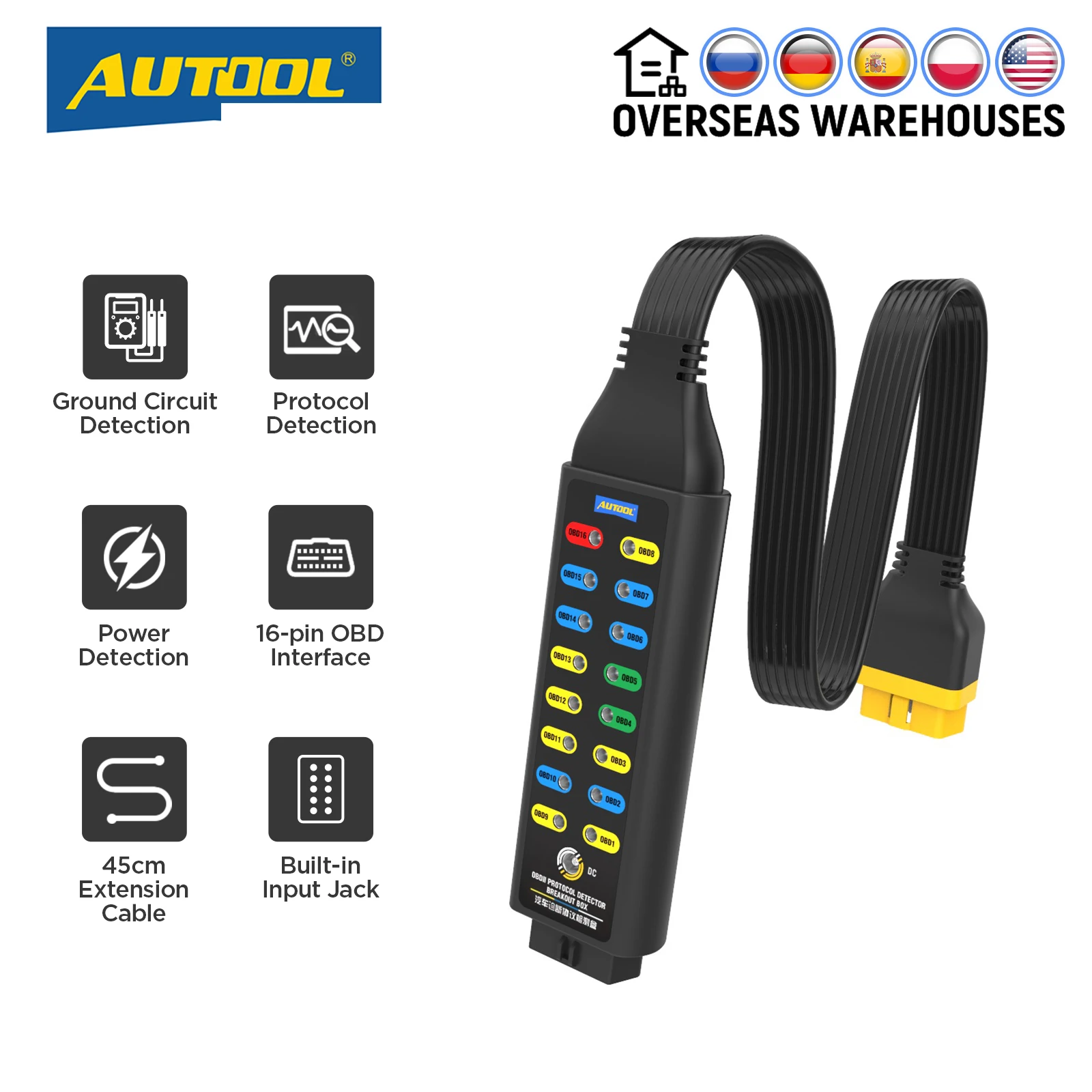 AUTOOL-OBD2-Automotive-Diagnostic-Protocol-Detector-Break-Out-Box-16 ...