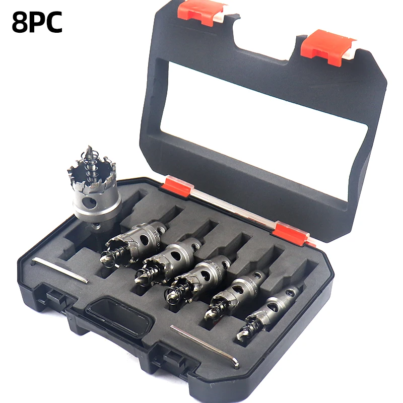 8PCS-Set-16-35mm-Drilling-crown-for-metal-TCT-Hole-Saw-Carbide-Tipped ...