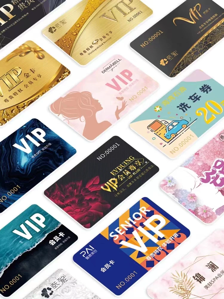 100PCS-0-76mm-PVC-VIP-Cards-Printing-Two-Side-Matt-Glossy-With-QR-Code ...