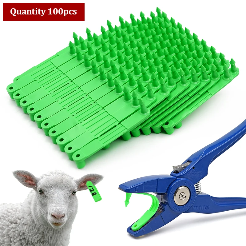 100Pcs Sheep Goat Ear Tag Card Ear Tag Laser Head Earrings for Farm ...