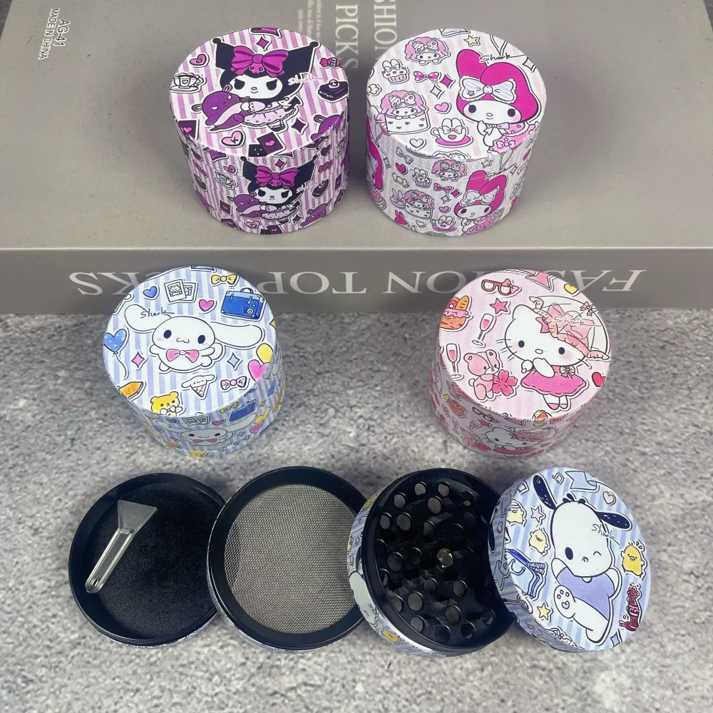 2inch Kuromi Herb Grinder 4-Layers Metal Sanrio Tobacco Manual Grinder ...