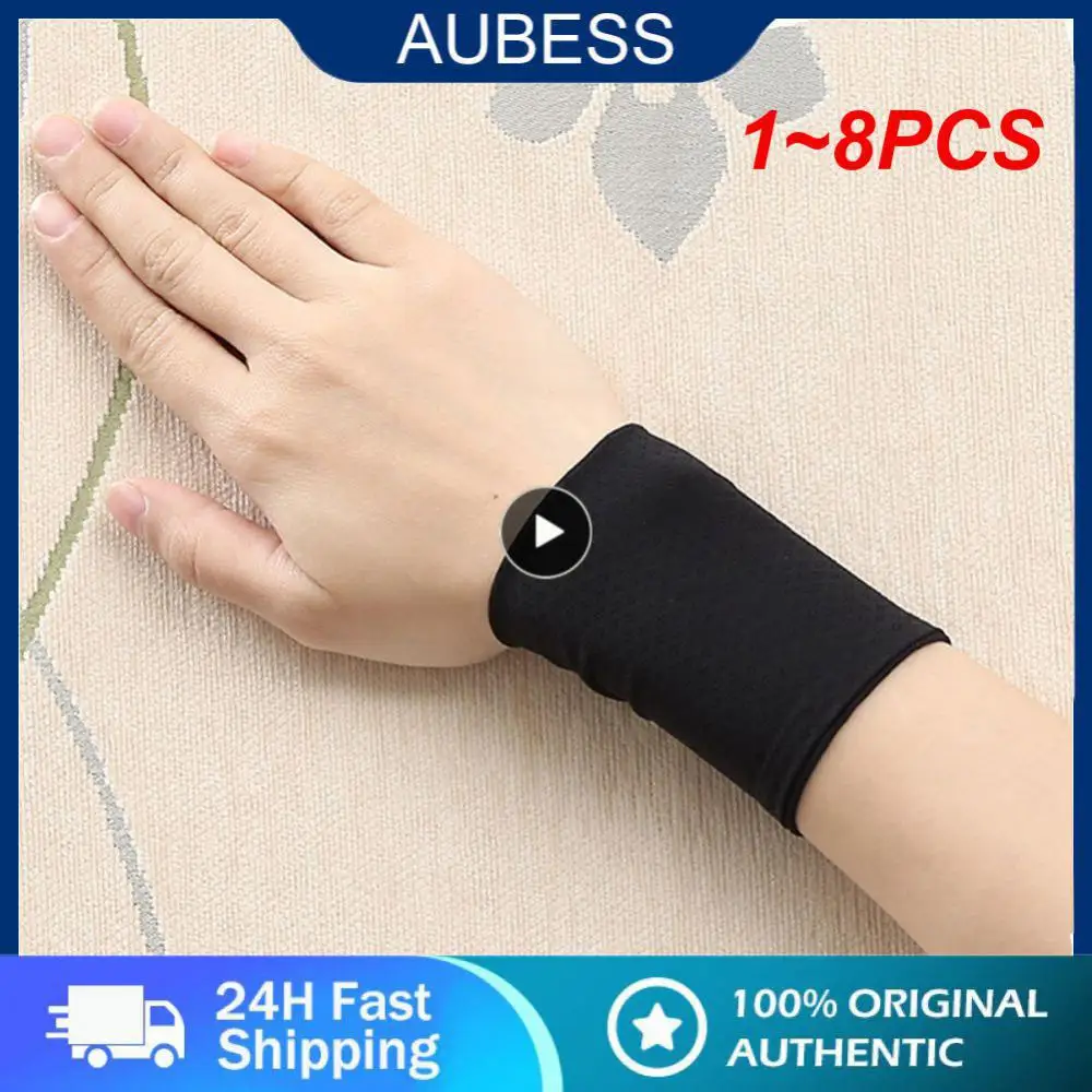 1-8PCS-Summer-Ice-Silk-Sport-Protective-Wristband-Exercise-Wrist-Brace-Soft-Wrist-Cuff ...