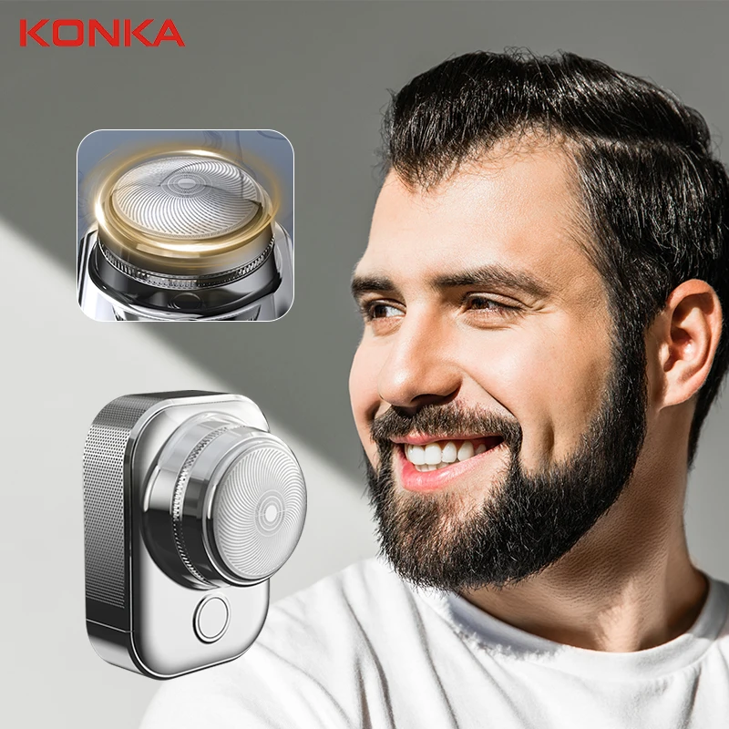 KONKA Mini Portable Cordless Face Shavers Rechargeable USB Electric ...