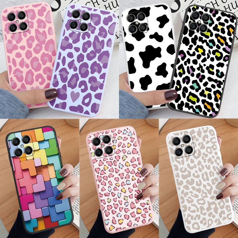 For-Honor-X8-4G-X-8-5G-Phone-Case-Fashion-Leopard-Print-Back-Cover-Soft ...