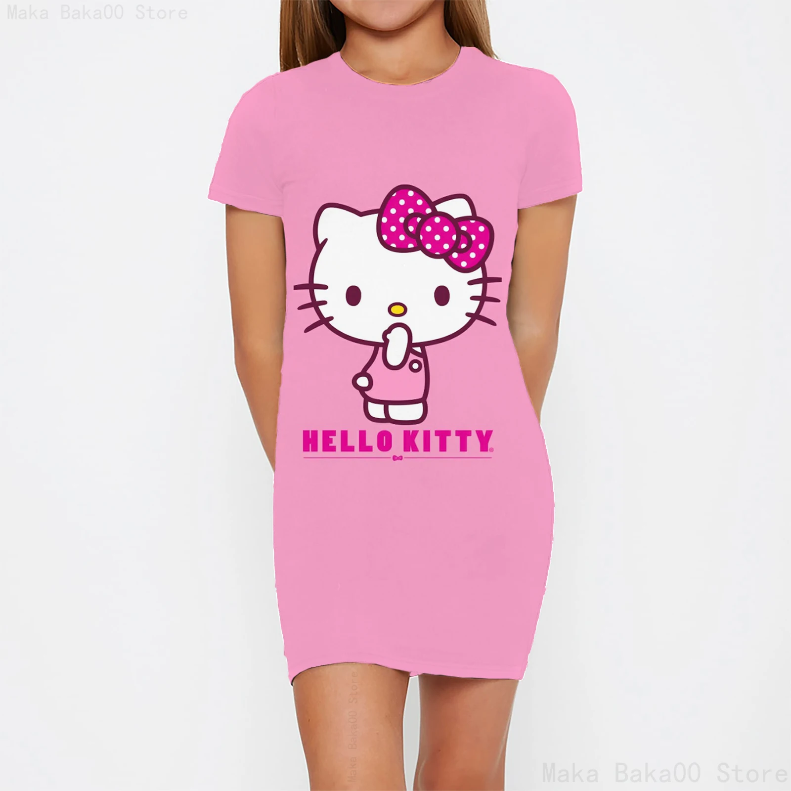 Disney-Hello-Kitty-dress-cute-cartoon-slim-dress-birthday-party ...