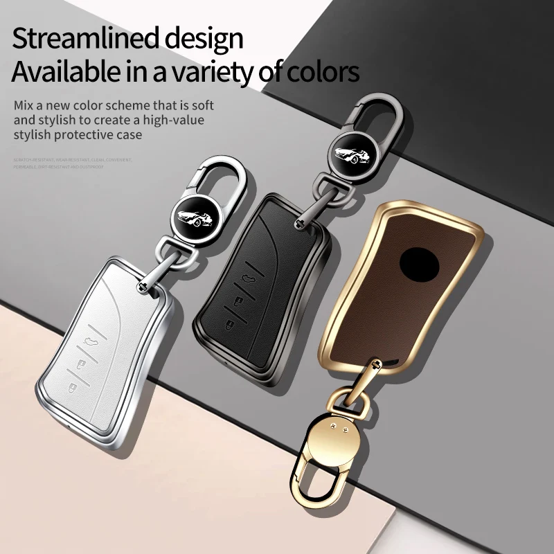 Alloy-dermis-Style-Car-Key-Case-Cover-Shell-Fob-Be-suitable-for-Lexus ...